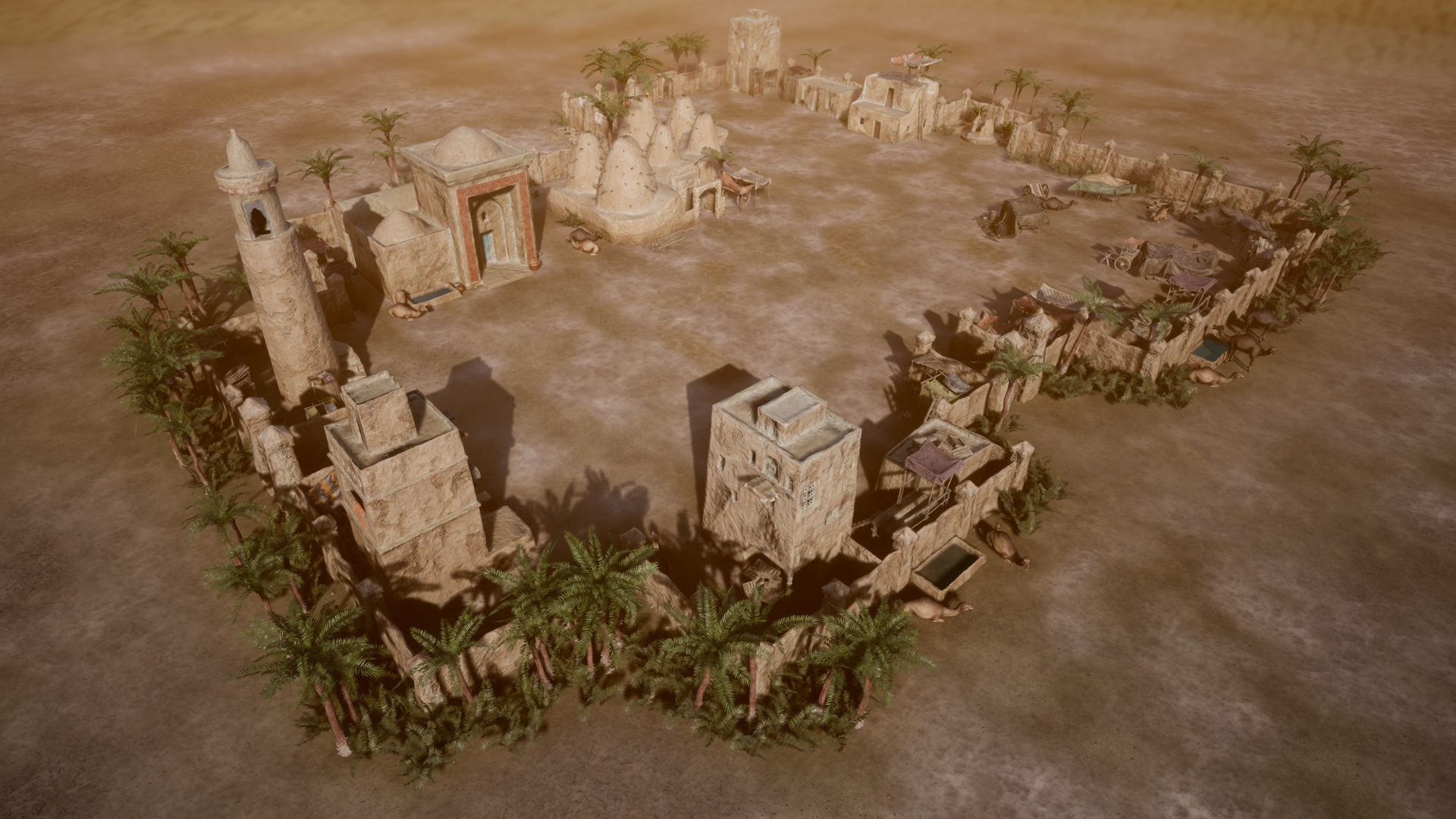 3D model Top-Down Desert Town - LowPoly VR / AR / low-poly | CGTrader