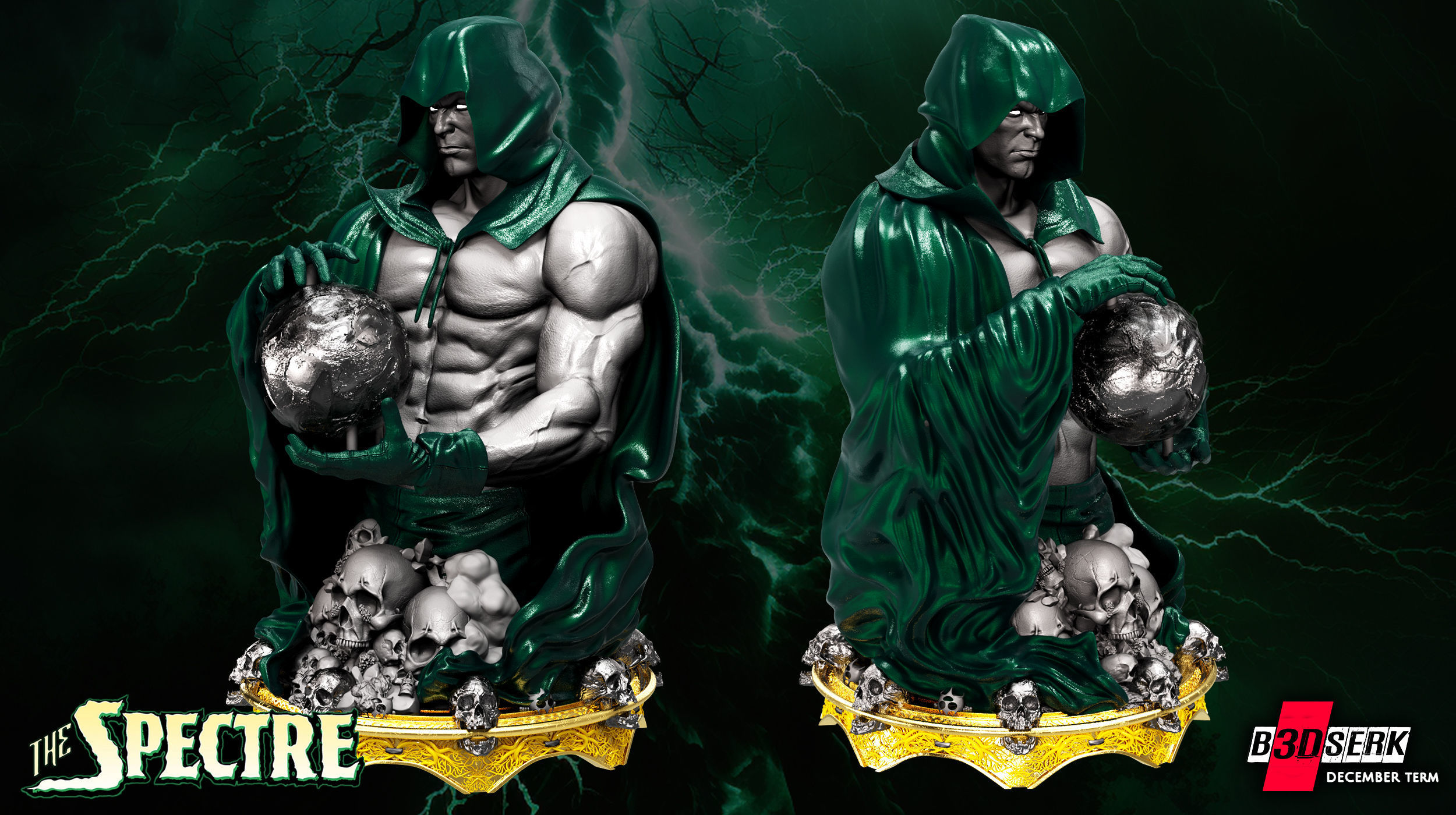 B3DSERK December term 2022 The Spectre Bust 3D model 3D printable ...