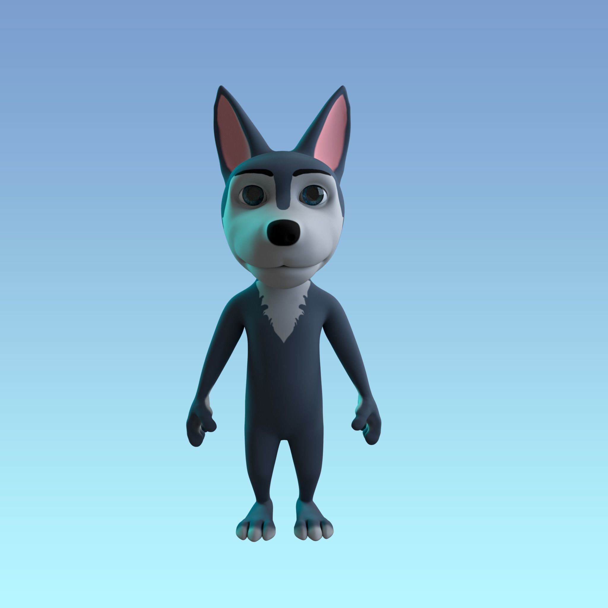3D model Stylized Young Wolf NoRig VR / AR / low-poly | CGTrader