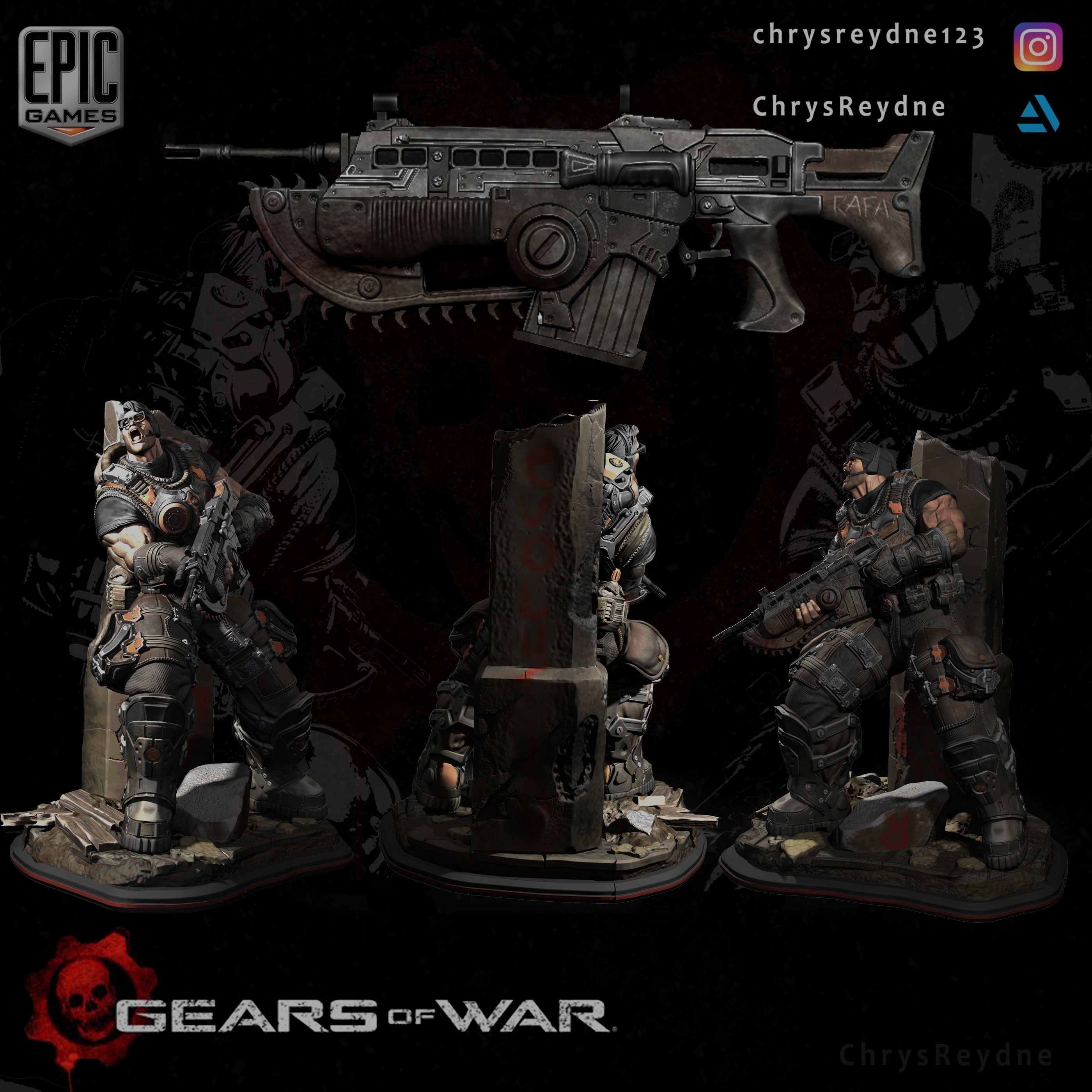 Gears Of War 3D model 3D printable | CGTrader