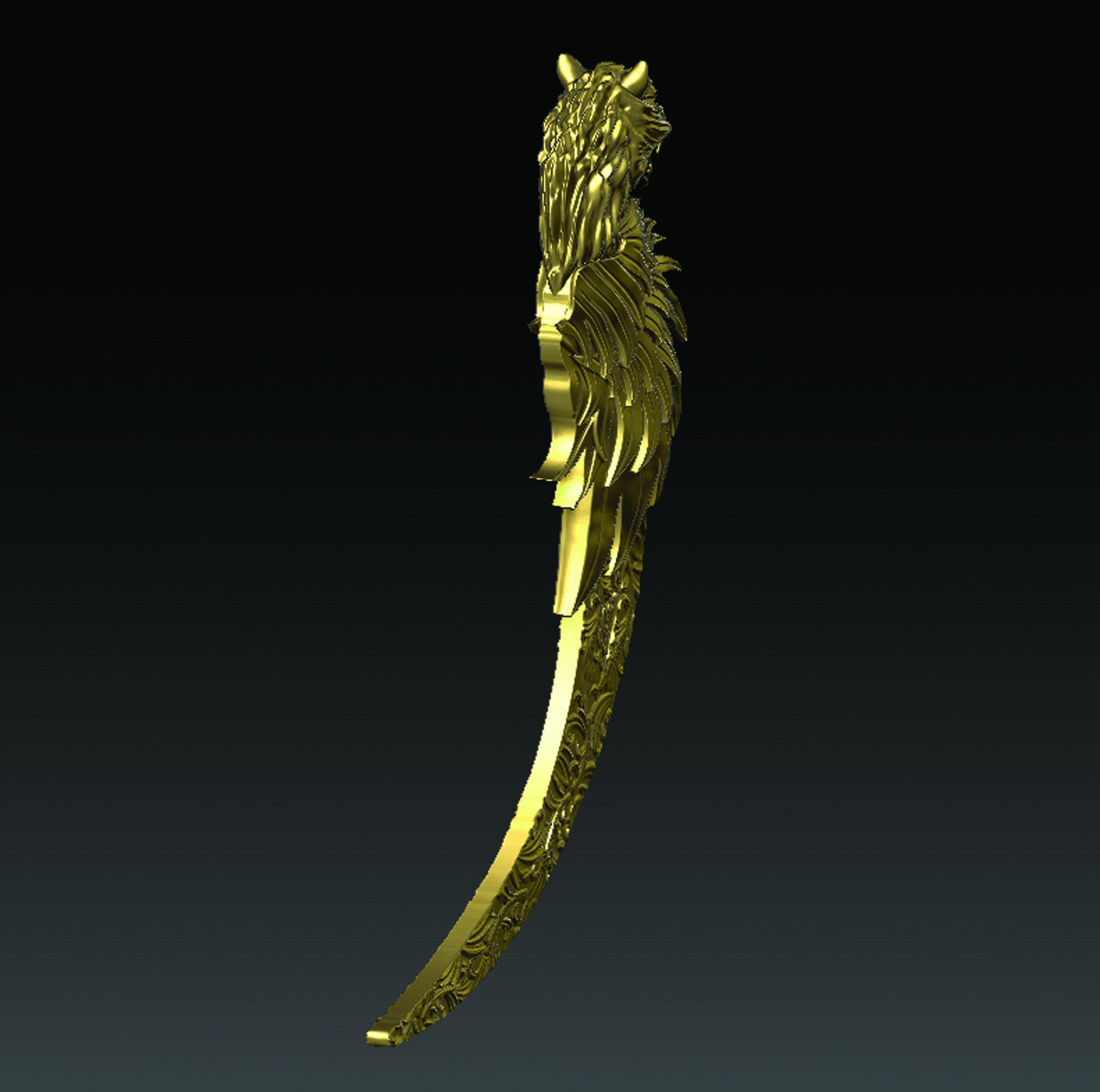 WOLF KNIFE 3D model 3D printable | CGTrader