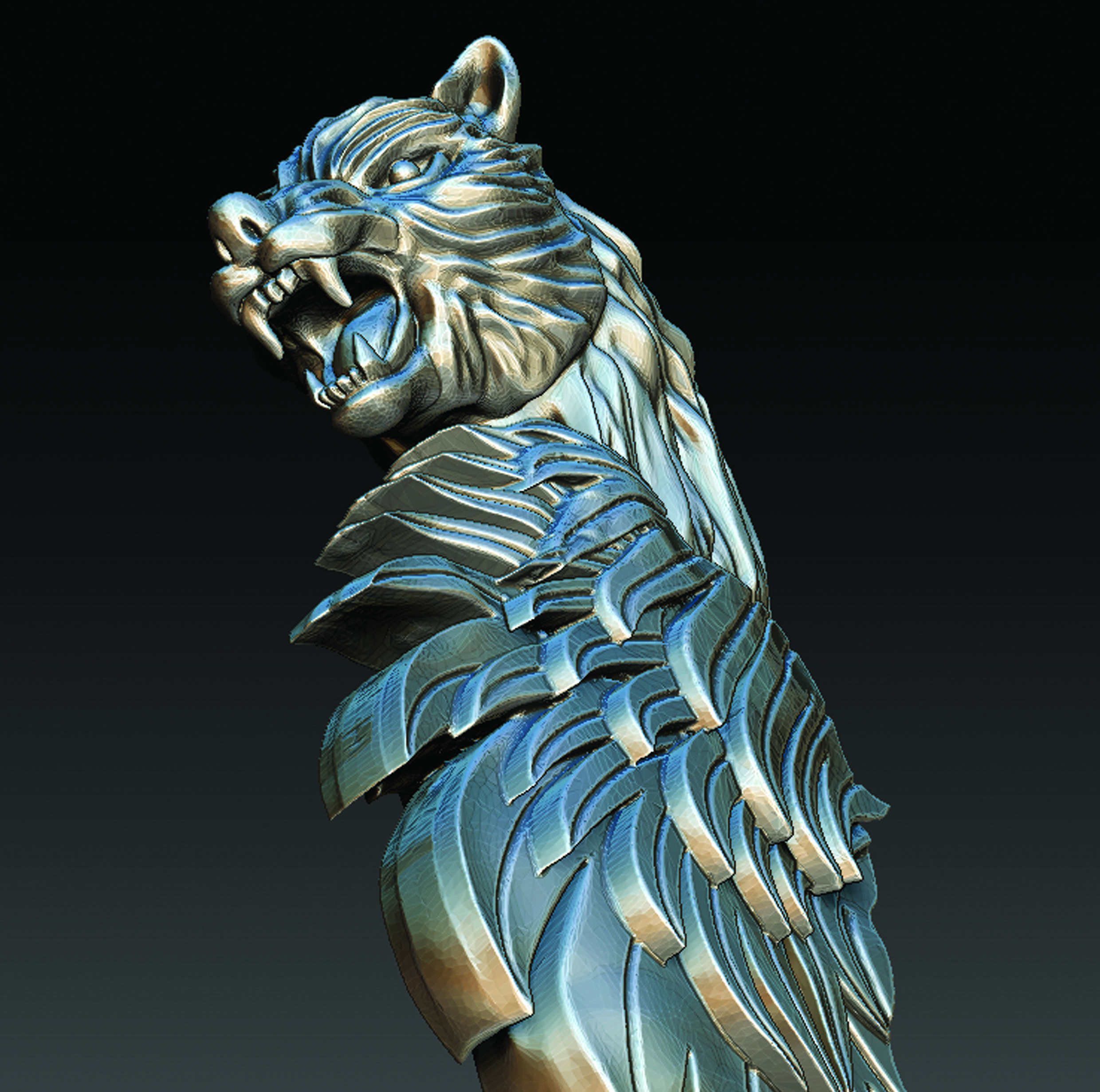 WOLF KNIFE 3D model 3D printable | CGTrader