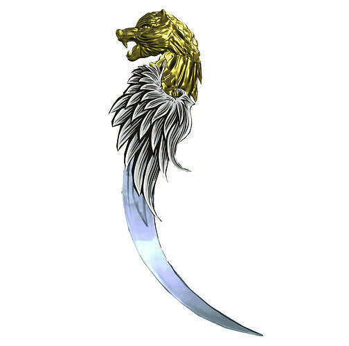 WOLF KNIFE 3D model 3D printable | CGTrader