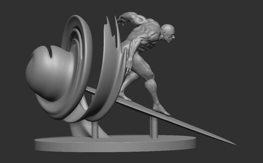 Silver Surfer Print Ready Model in FBX OBJ and STL Formats 3D model 3D ...