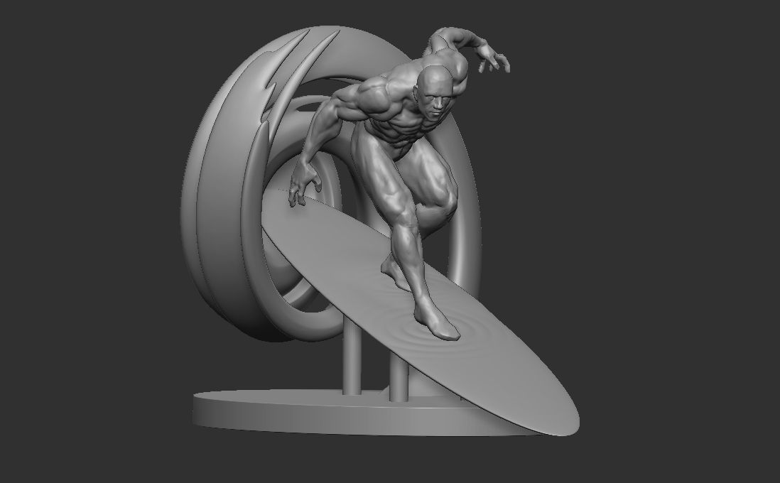 Silver Surfer Print Ready Model in FBX OBJ and STL Formats 3D model 3D ...