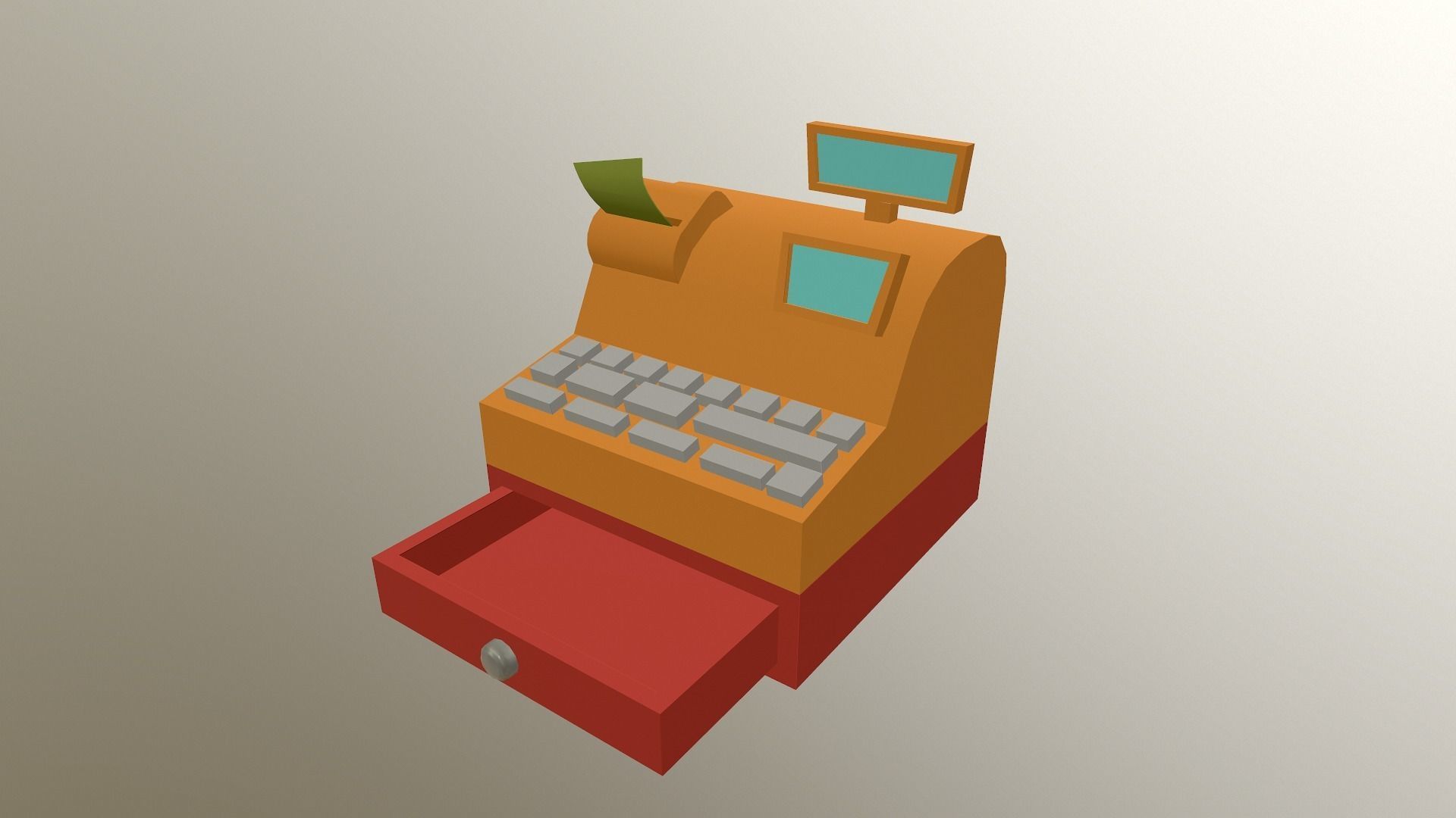 3D model Cartoon Cash Register VR / AR / low-poly | CGTrader