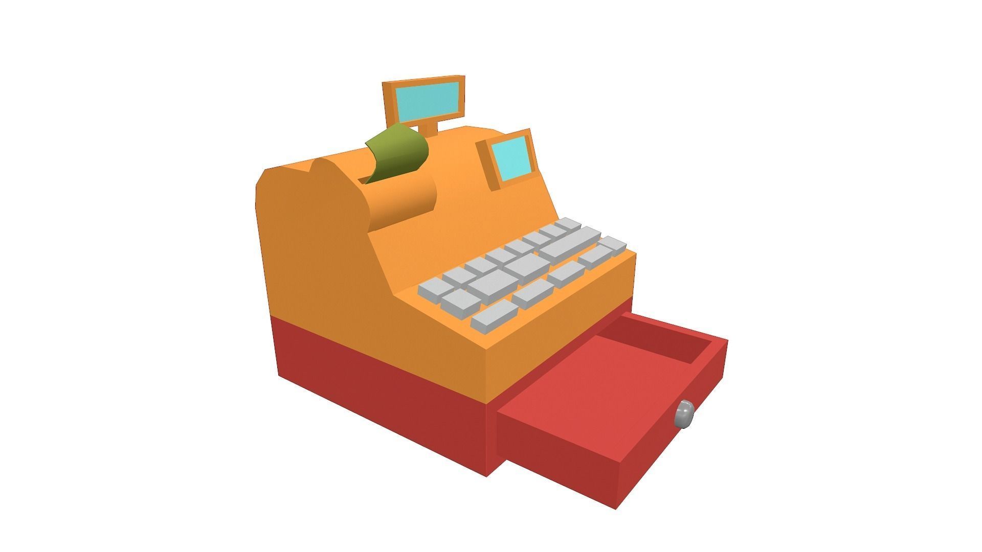 3D model Cartoon Cash Register VR / AR / low-poly | CGTrader