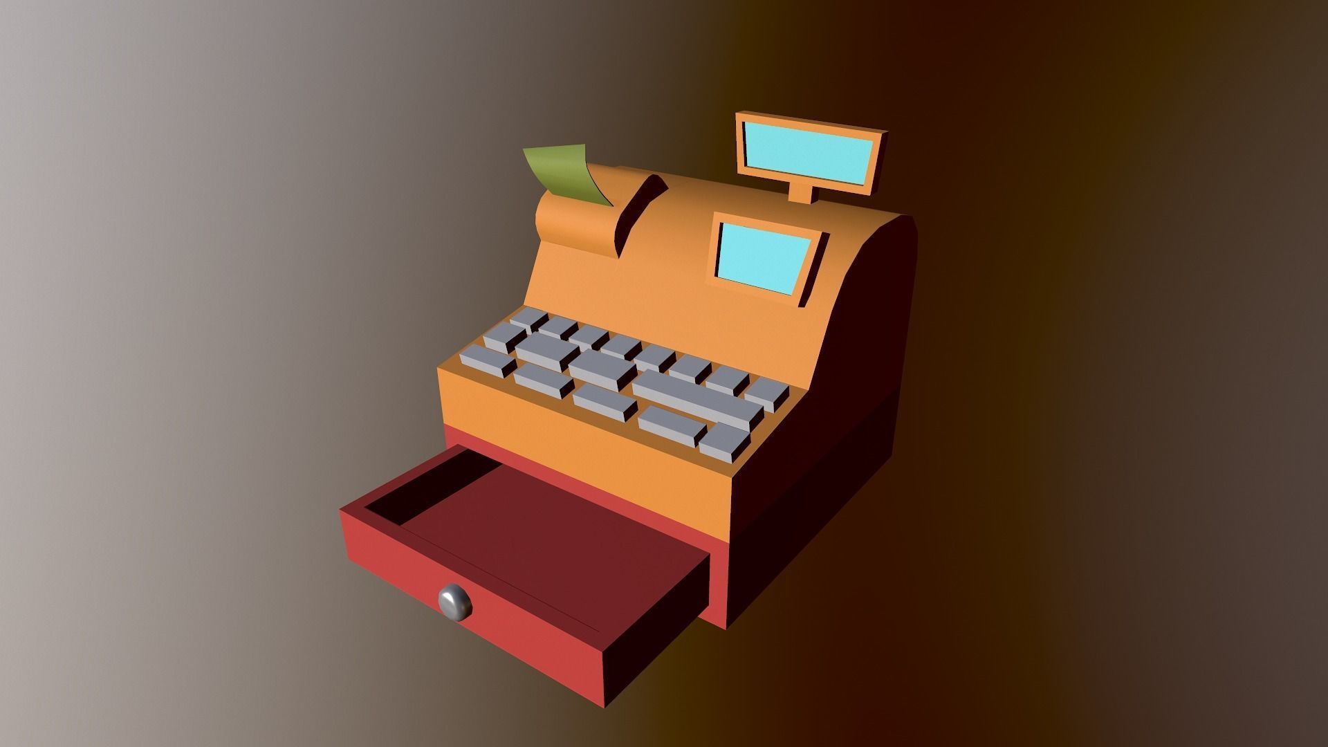3D model Cartoon Cash Register VR / AR / low-poly | CGTrader