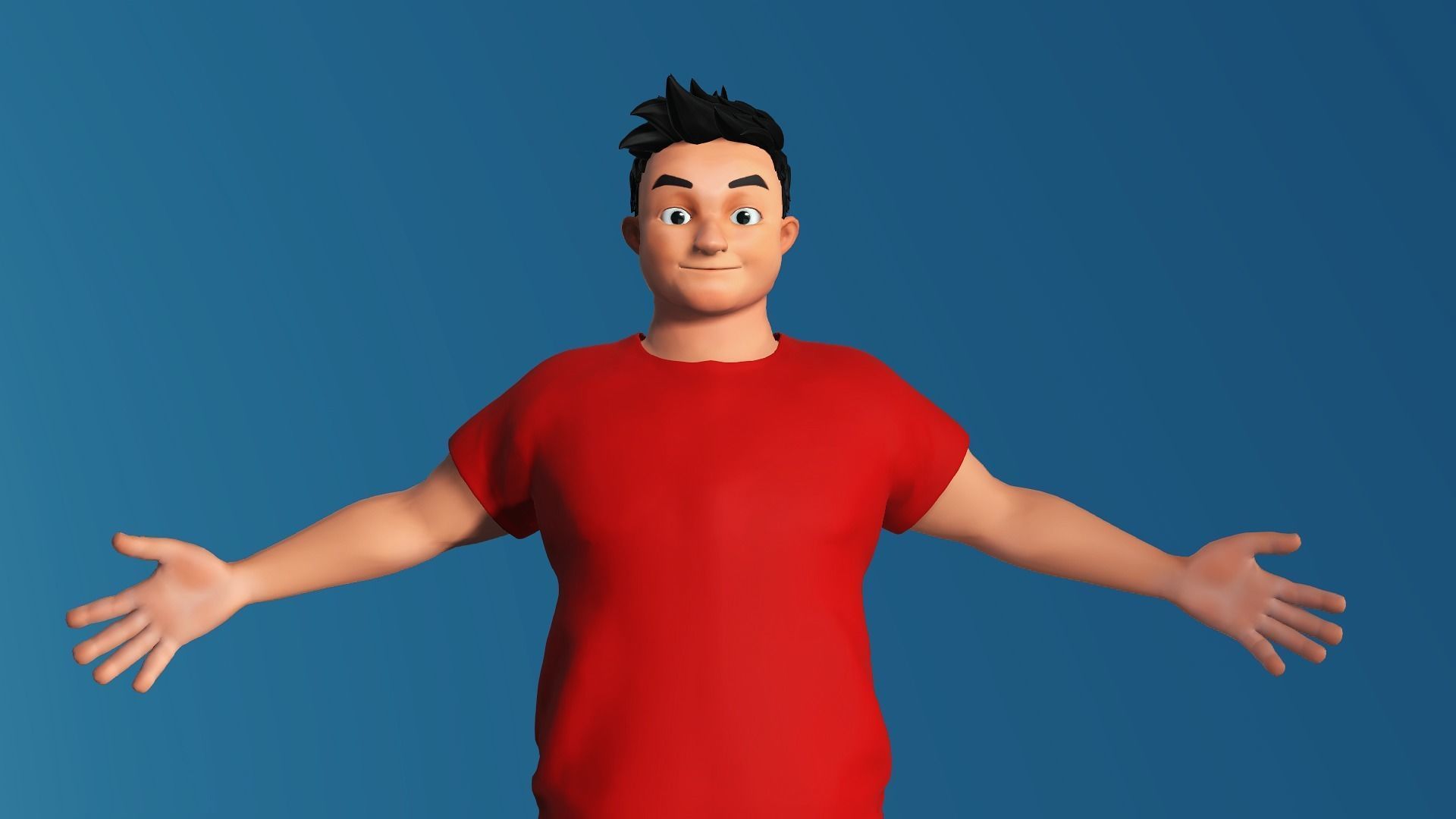 Cartoon Character Fat Boy Animated Rigged Blender Iclone 3D model ...