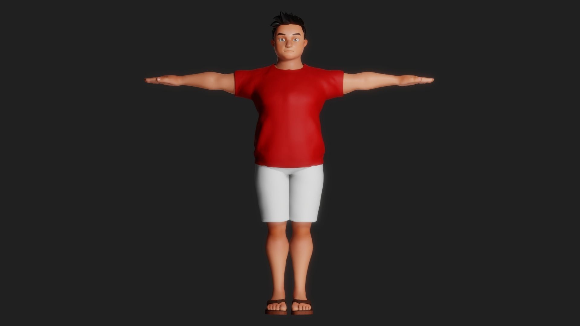 Cartoon Character Fat Boy Animated Rigged Blender Iclone 3D model ...