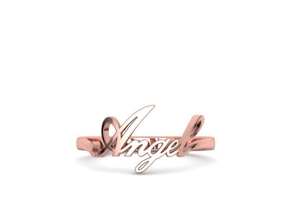 Angel Word Ring Angel Inscription band ring 3d model 3D model 3D ...