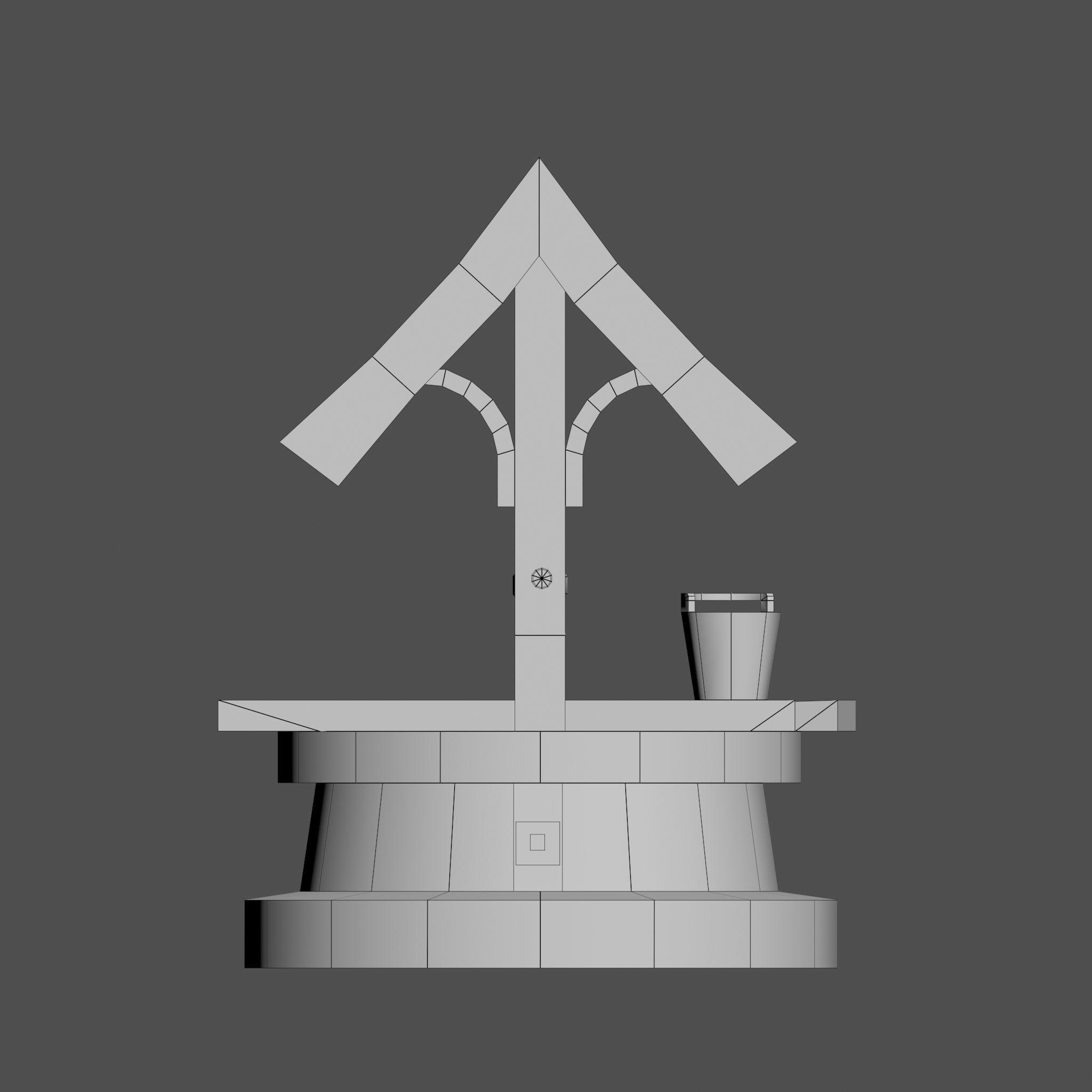 3D model Old low poly draw-well VR / AR / low-poly | CGTrader