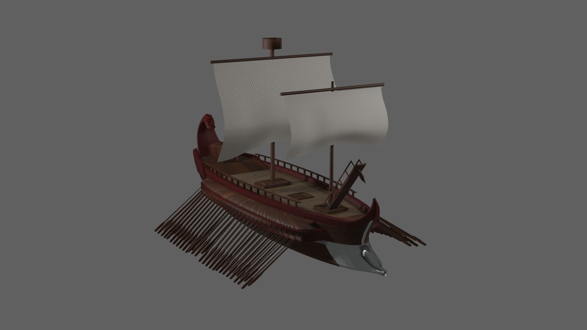 Trireme ancient ships Roman Greek 3D model | CGTrader