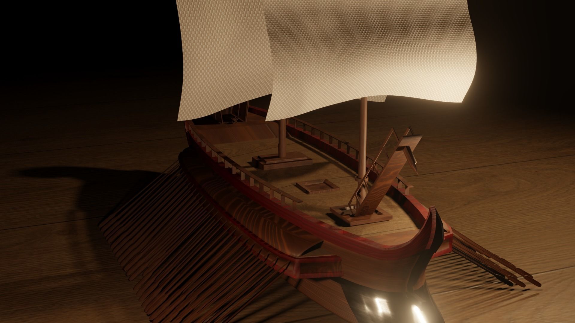 Trireme ancient ships Roman Greek 3D model | CGTrader