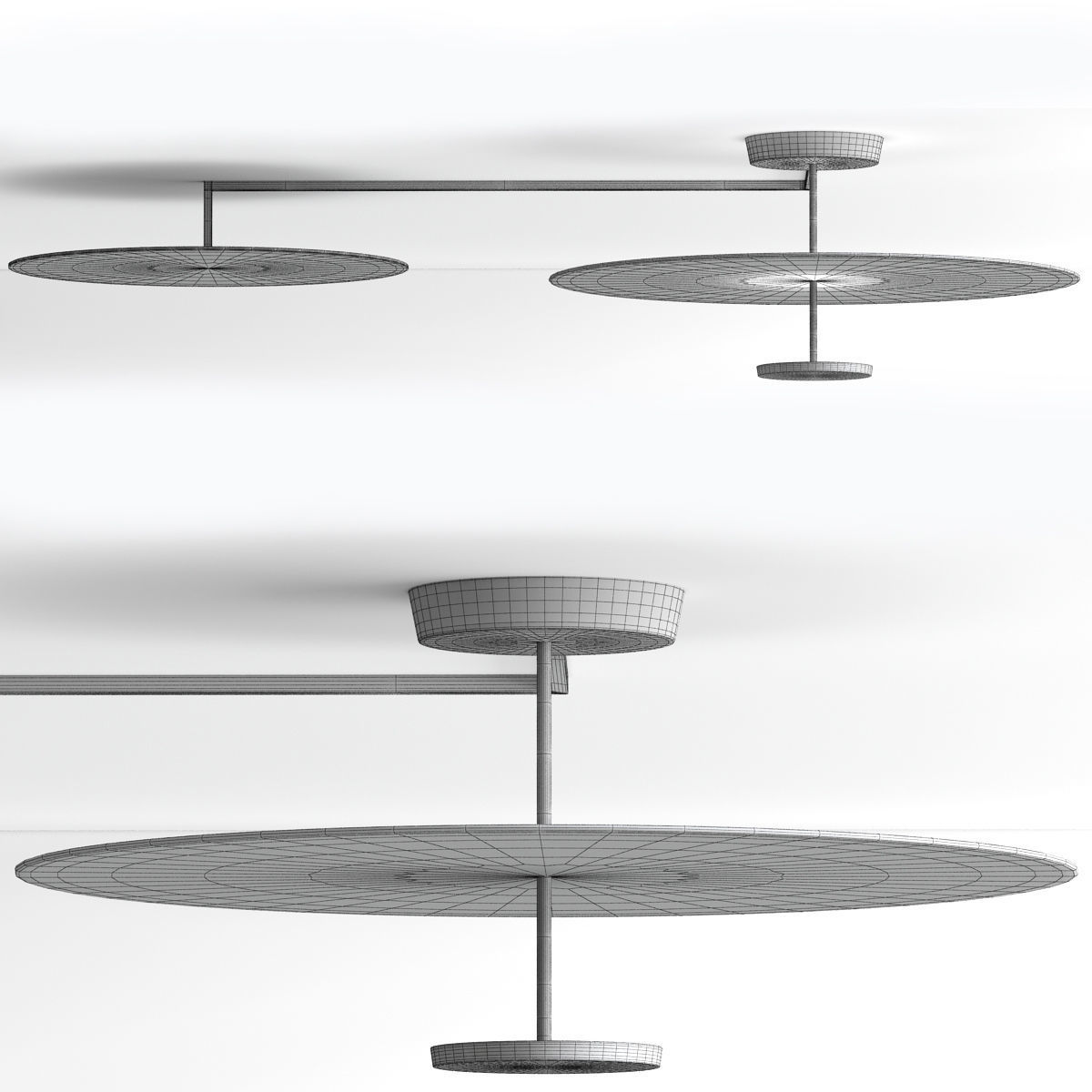 Vibia FLAT 5924 LED metal ceiling lamp 3D model | CGTrader