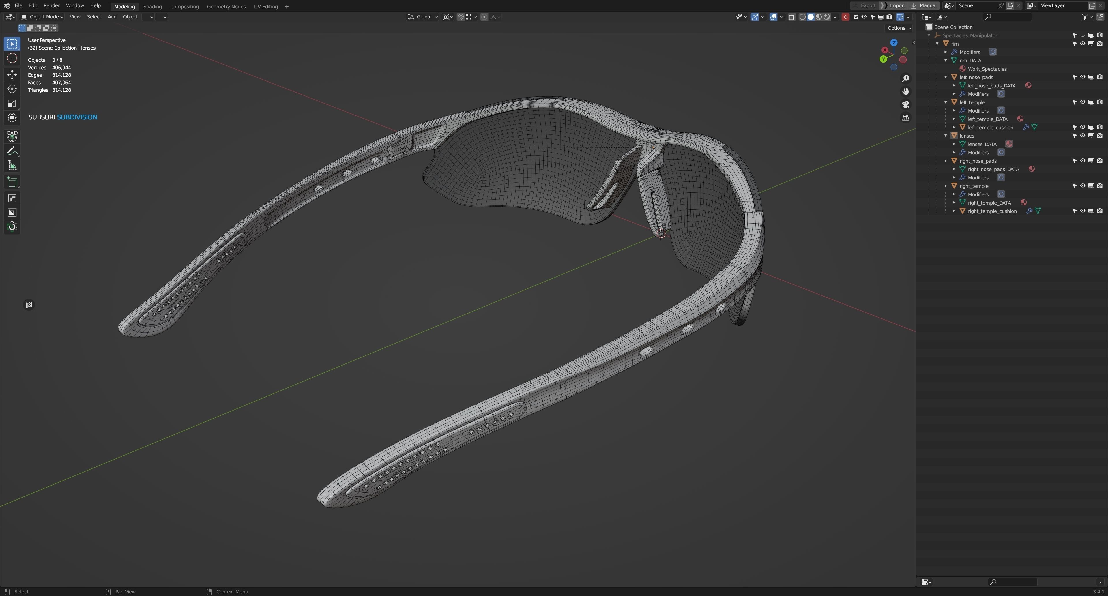 Eyes protection spectacles 3D model | CGTrader