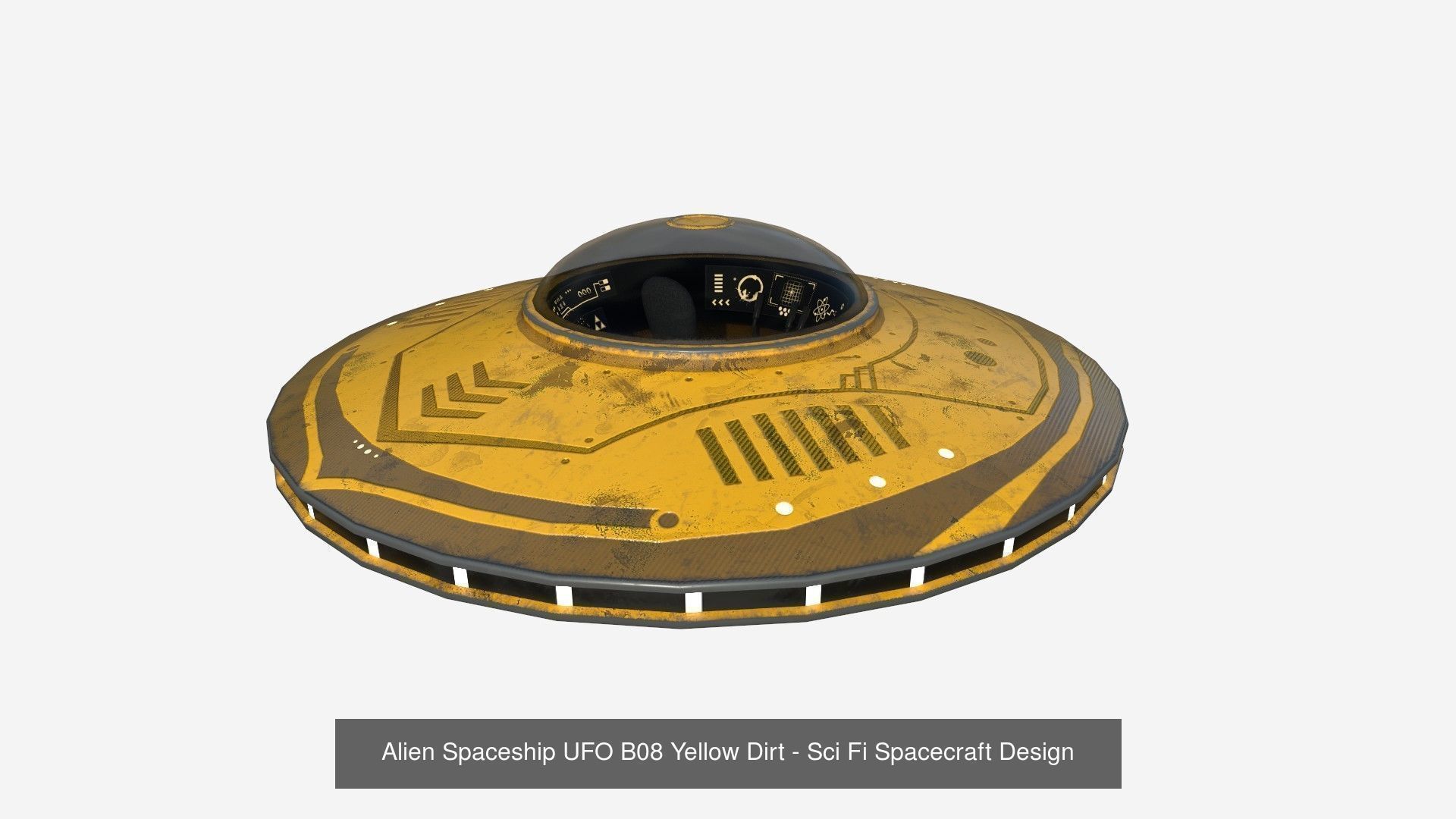 10 Alien Spaceship UFO B Collection - Sci Fi Spacecraft Design VR / AR ...