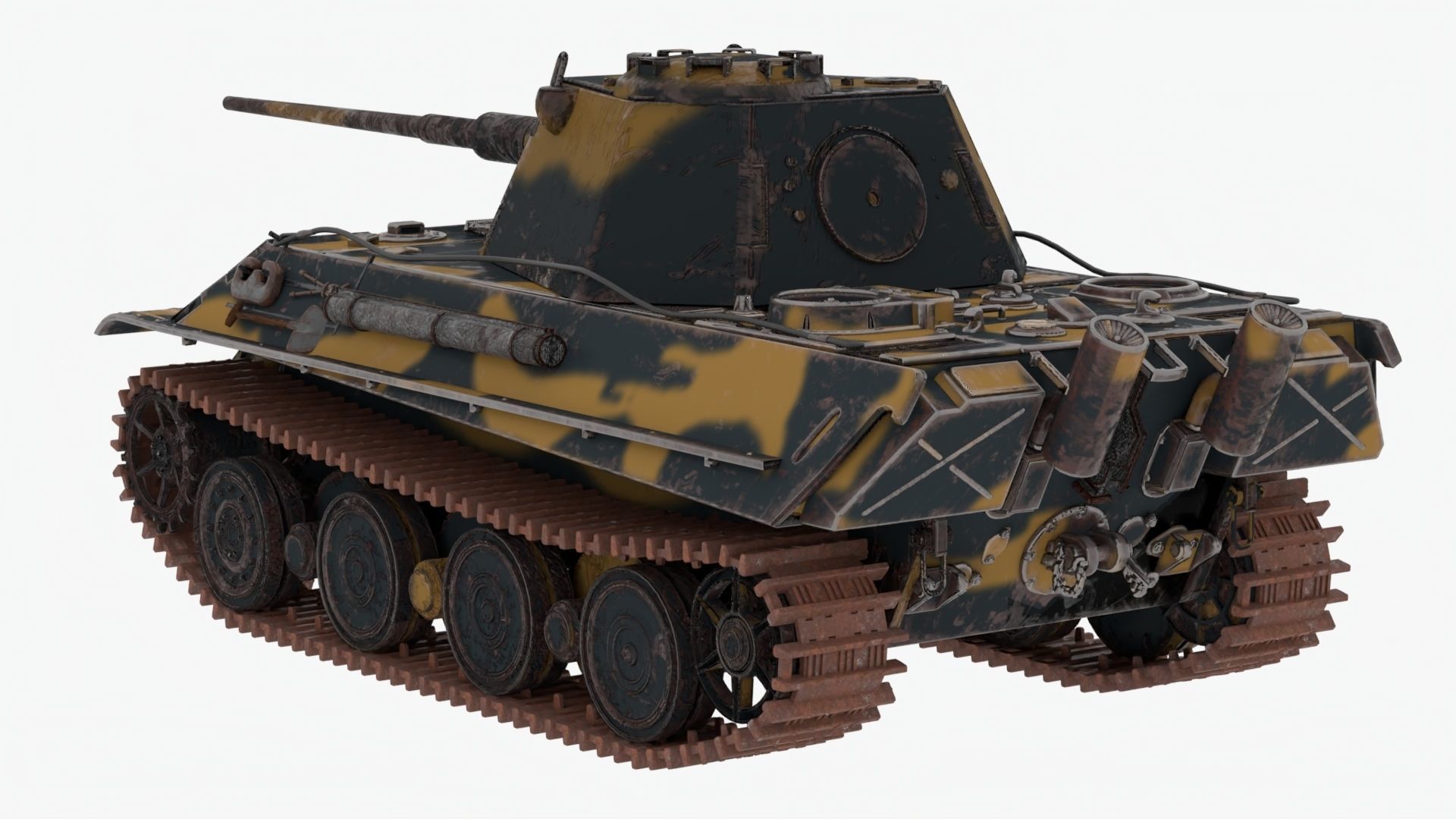 3D model 4K Realistic Panzer Tiger Tank in Arnold Material VR / AR ...