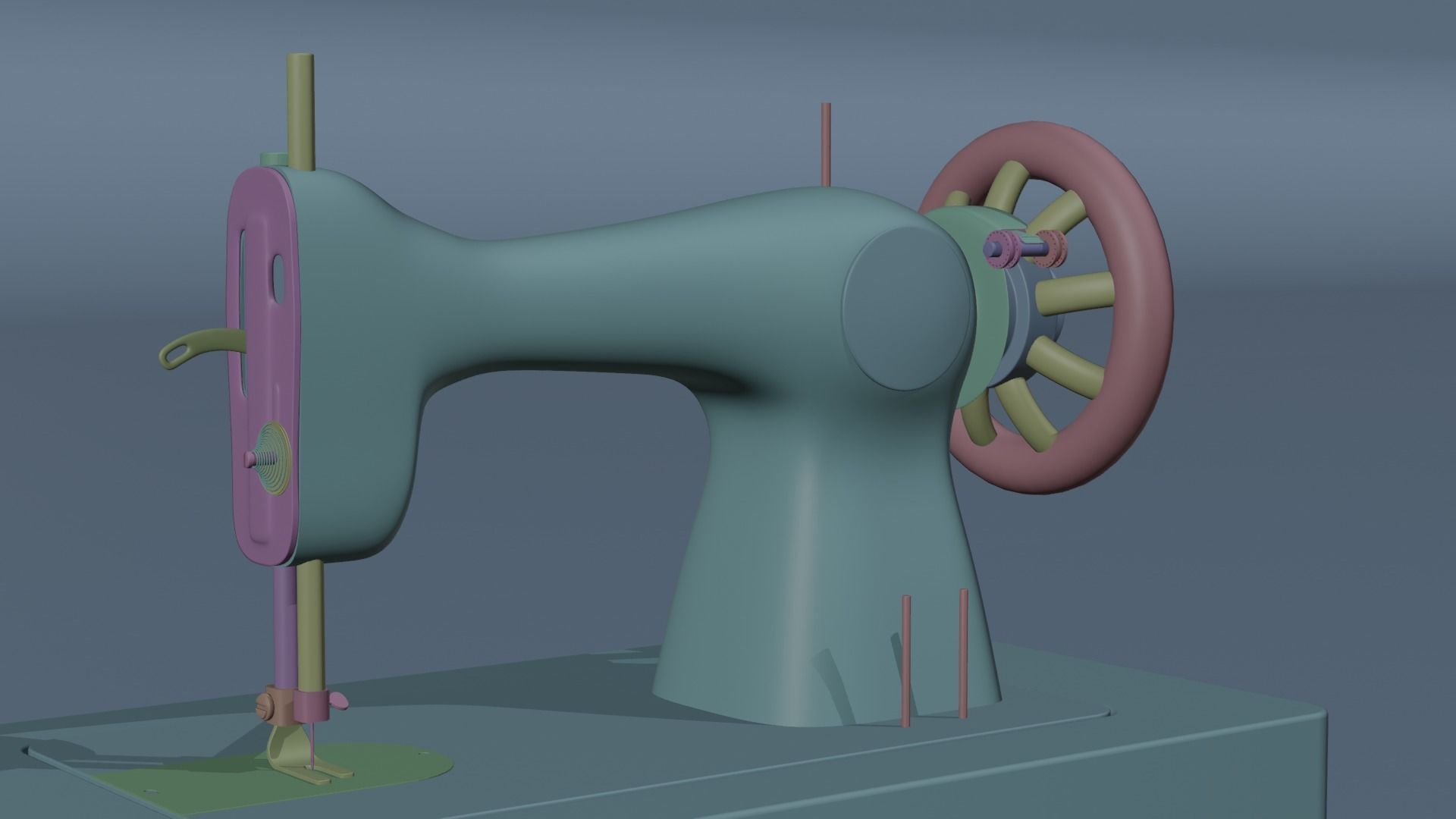 Singer Old Sewing Machine 3D model and PBR Texture 3D model | CGTrader