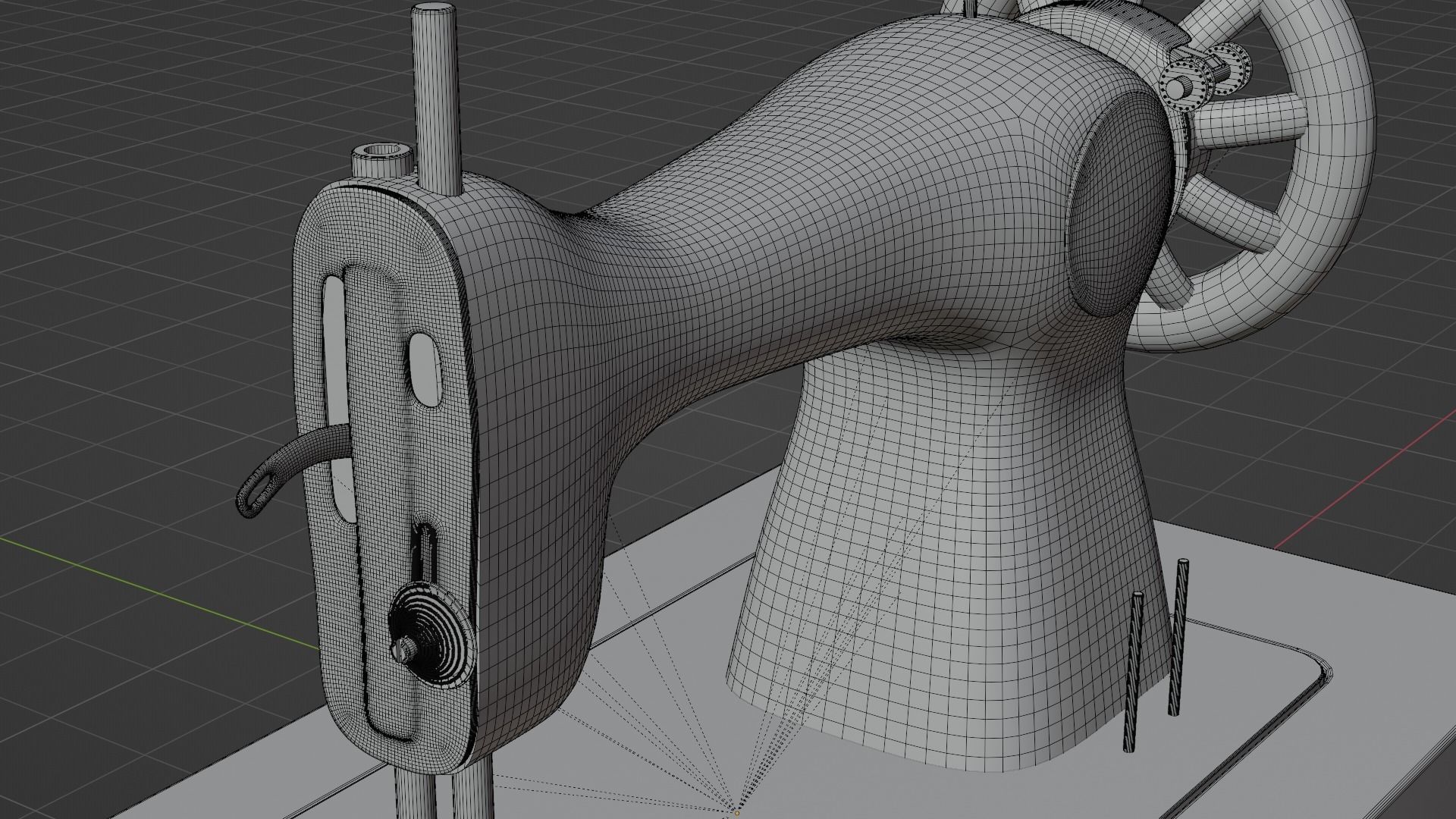 Singer Old Sewing Machine 3D model and PBR Texture 3D model | CGTrader