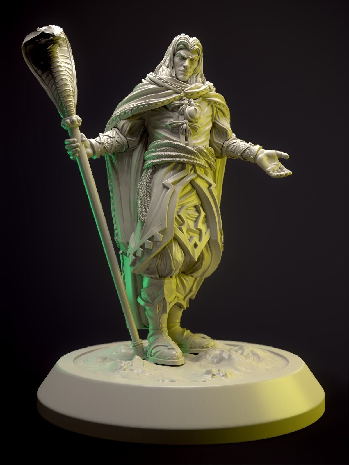 Mage - snake warlock 3D model 3D printable | CGTrader