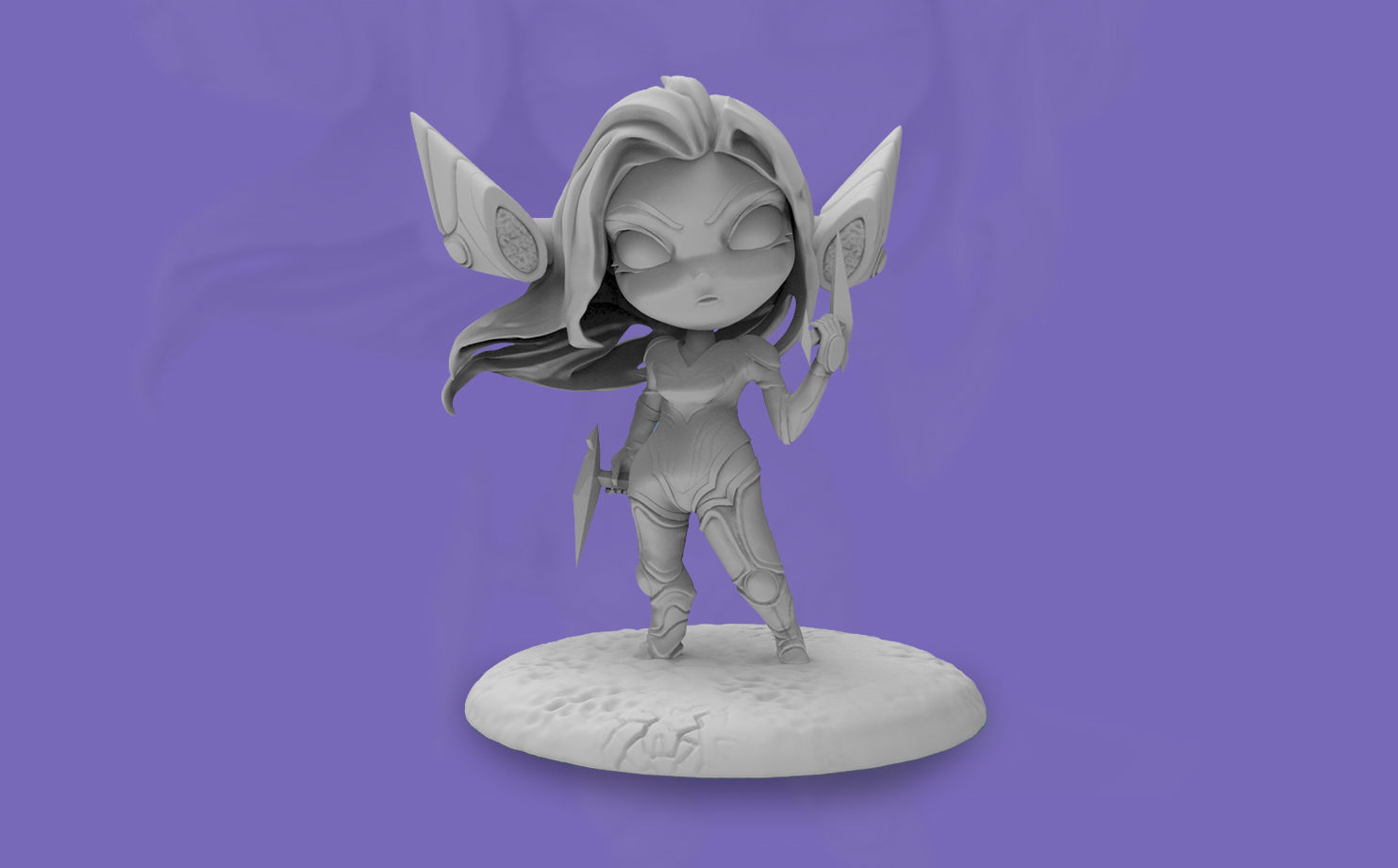 Chibi Kaisa 3D model 3D printable | CGTrader