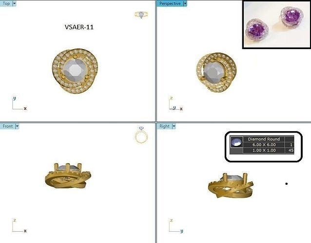 Earrings cad file 3D model 3D printable | CGTrader