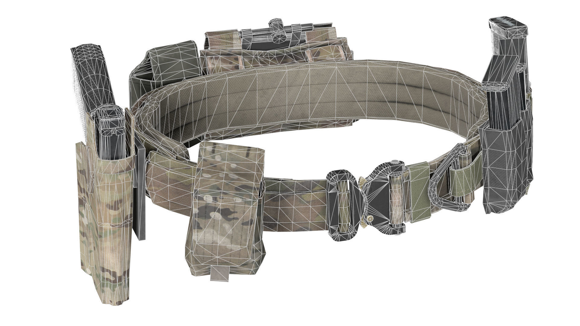 3D model MILITARY Game Ready TYR Gunfighter Belt VR / AR / low-poly ...