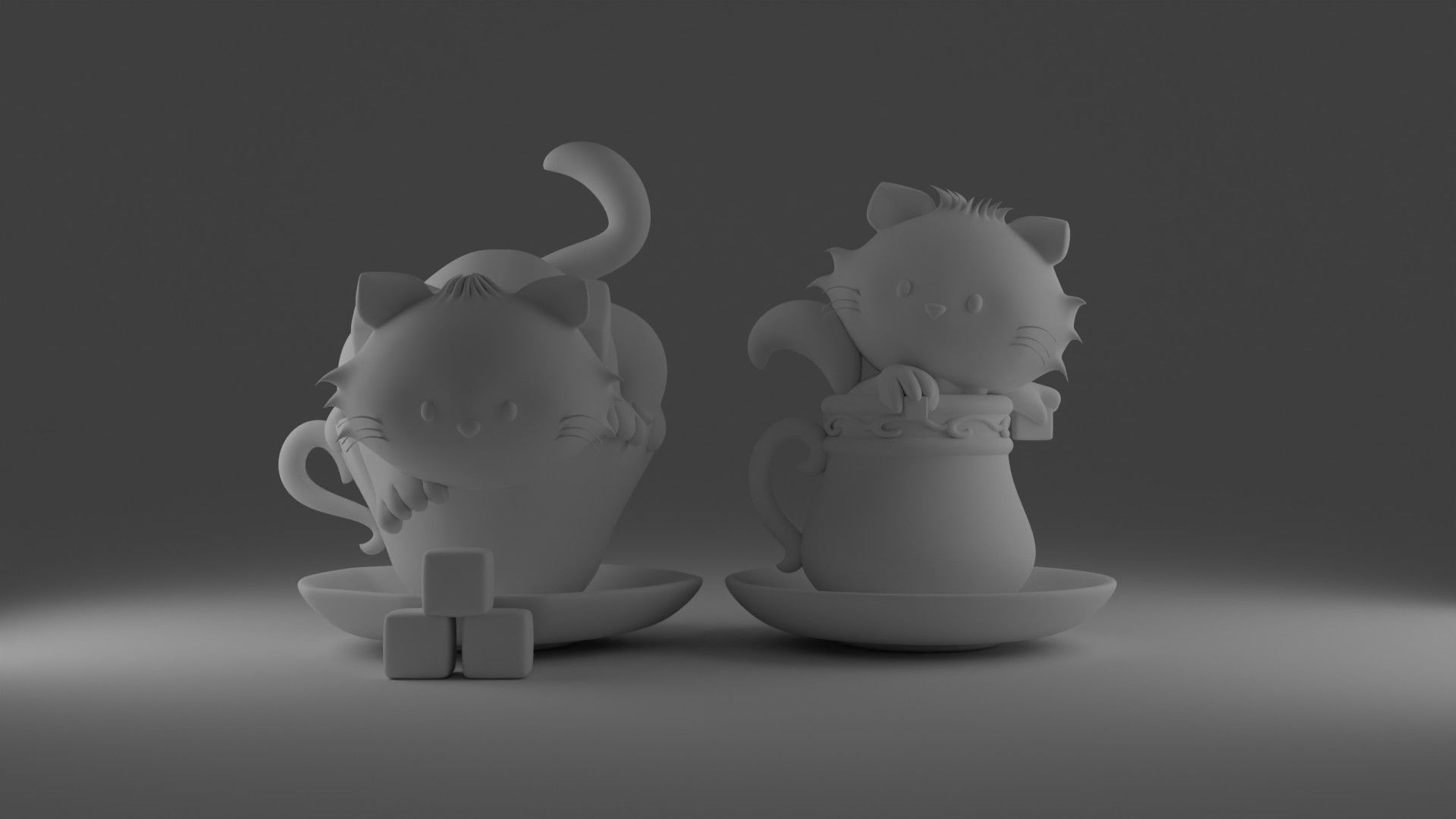 Tea time 2 3D model 3D printable | CGTrader