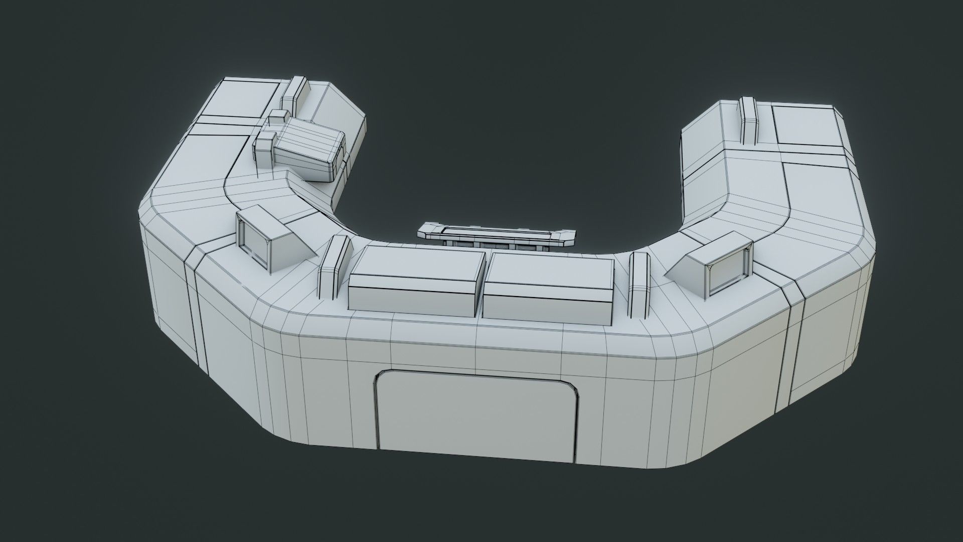 3D model Sci-Fi Control Panel - Low poly - PBR - Game ready VR / AR ...
