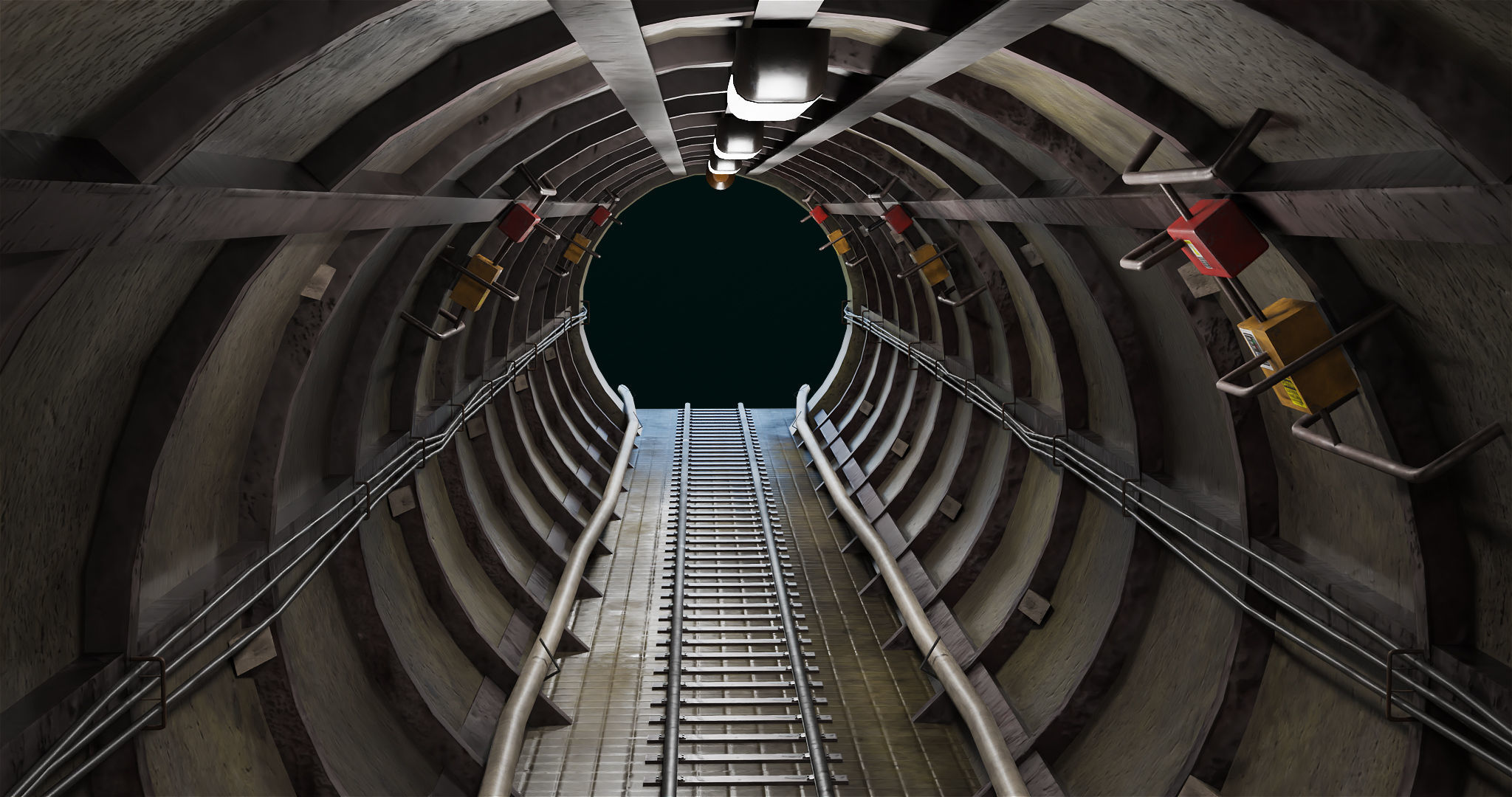 3D model Train Tunnel02 All PBR Unity UE V-Ray Textures Included VR ...