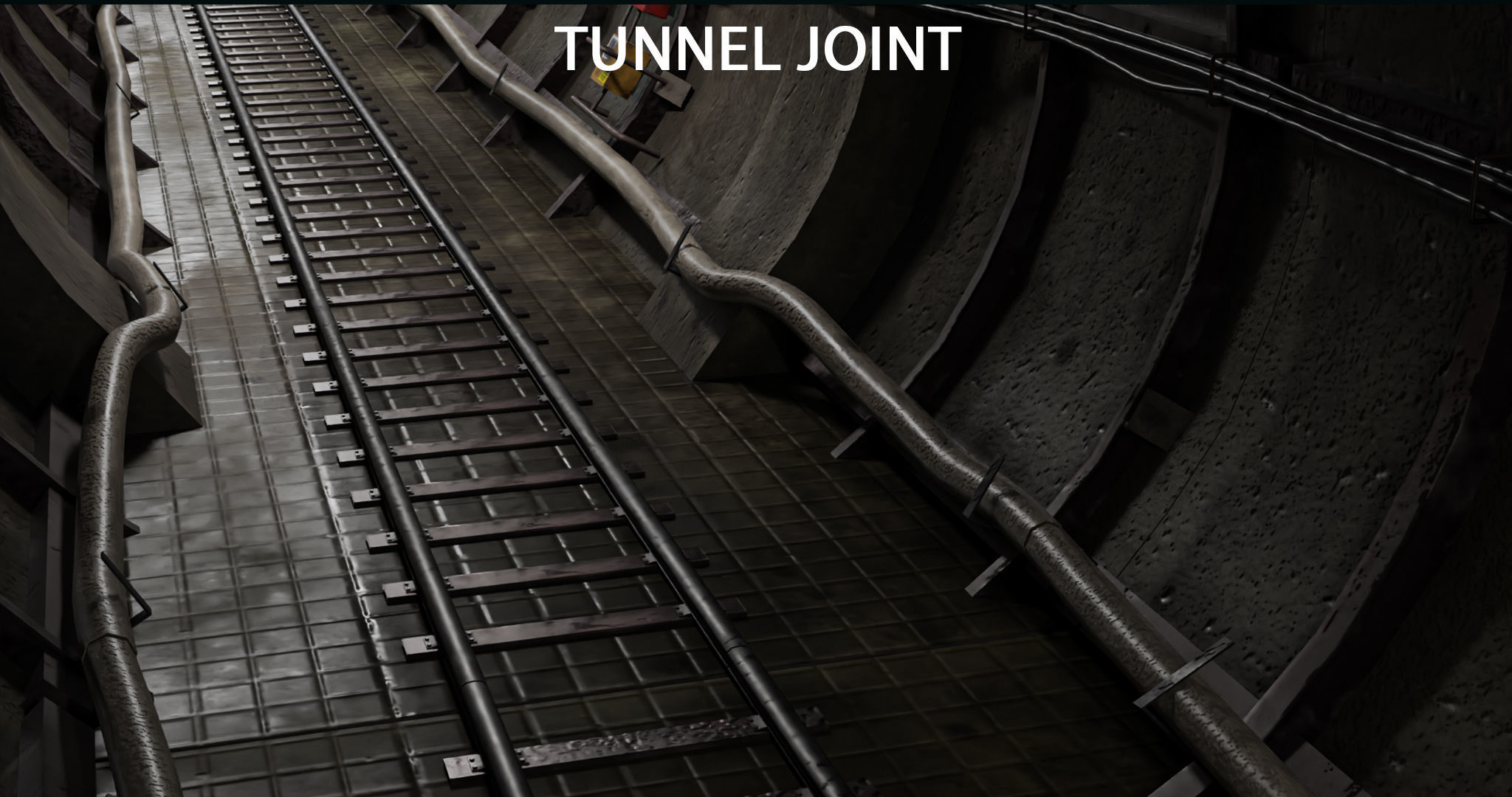 3D model Train Tunnel02 All PBR Unity UE V-Ray Textures Included VR ...
