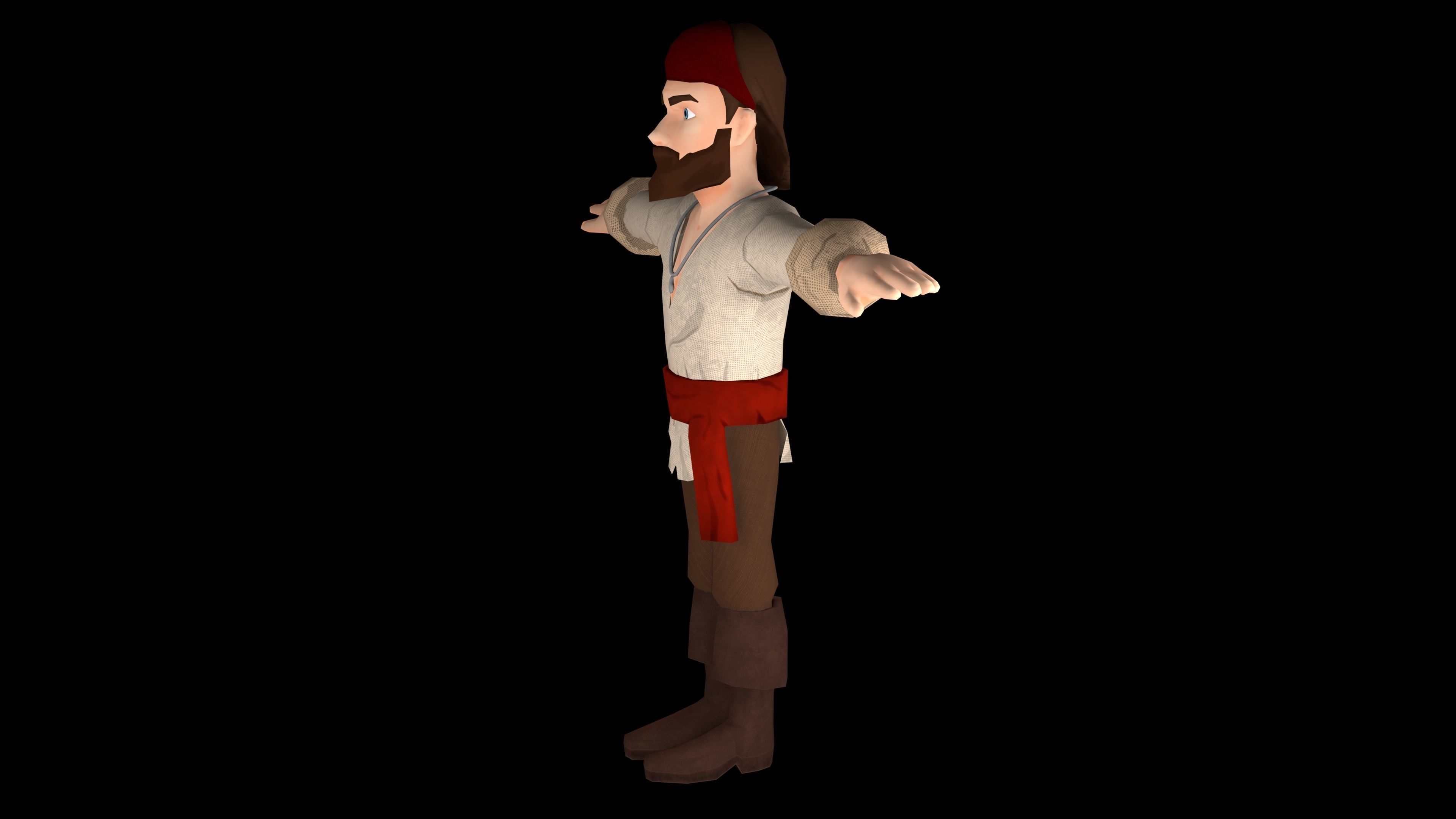 3D model Low Poly Stylized Pirate VR / AR / low-poly | CGTrader