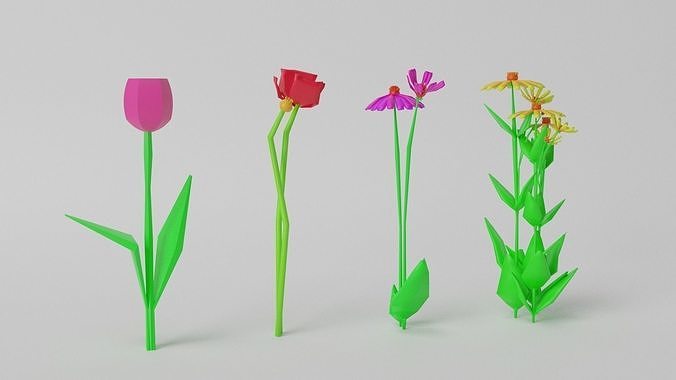 3D model Flower Pack VR / AR / low-poly | CGTrader