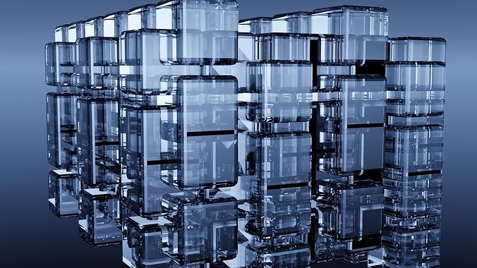 glass array free 3D model | CGTrader