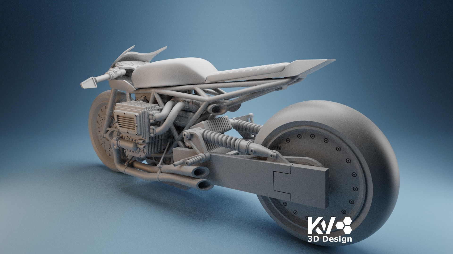 KV-The Batman Batcycle 2022 3D model 3D printable | CGTrader