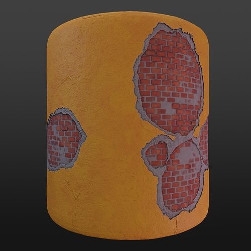 Procedural Stylized Brick Concrete and Painted Plaster Texture | CGTrader