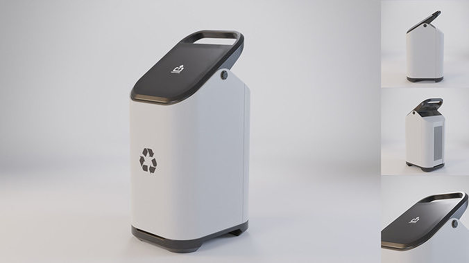 3D model Modern Trash Bin Concept 20x25x47 VR / AR / low-poly | CGTrader