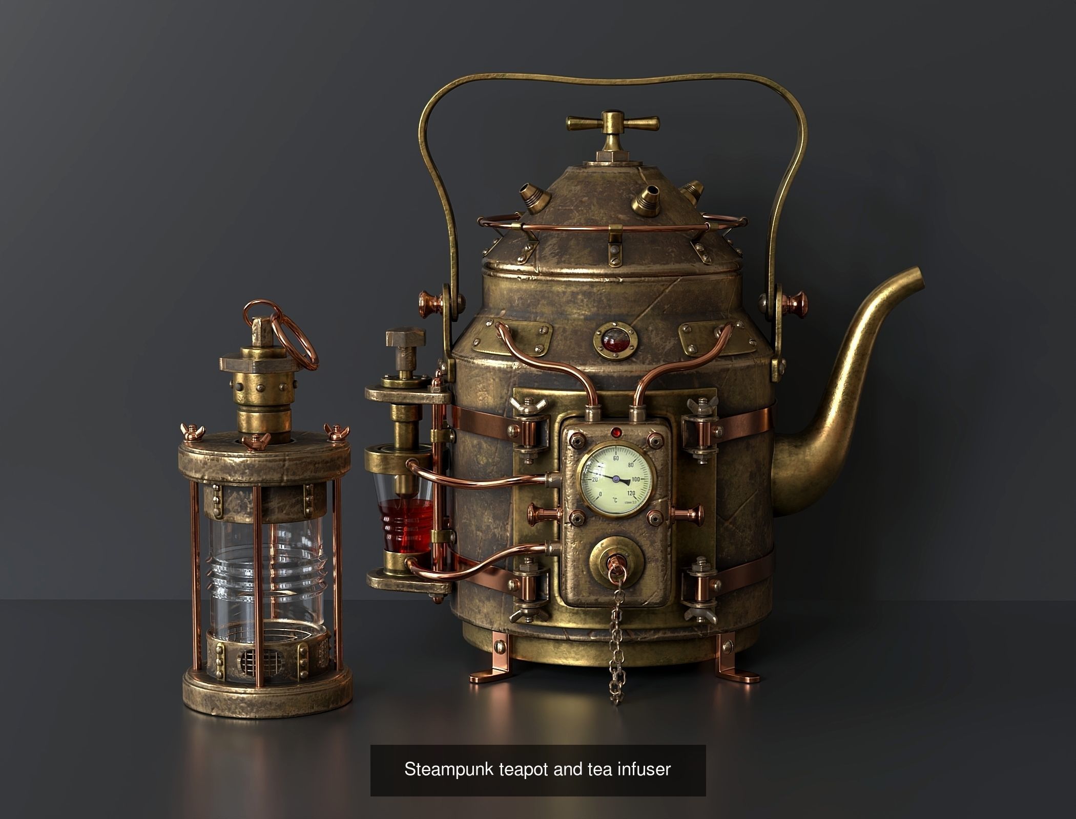 Collection of various steampunk items | CGTrader