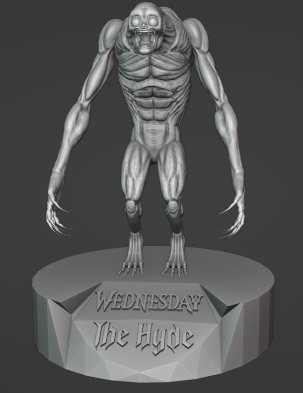 The Hyde Wednesday Addams 3D model 3D printable | CGTrader