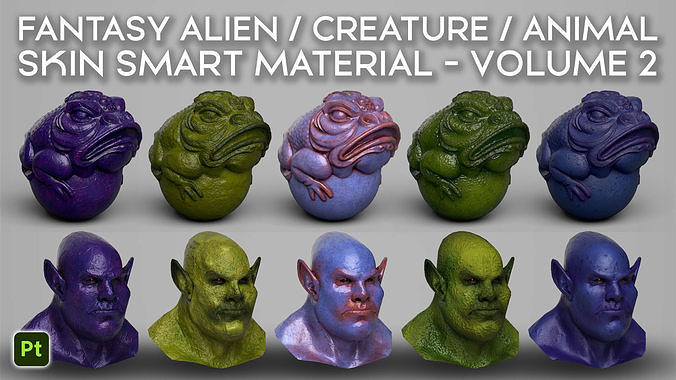 Fantasy Alien - Creature - Animal Skin Smart Material - Volume 2 3D ...