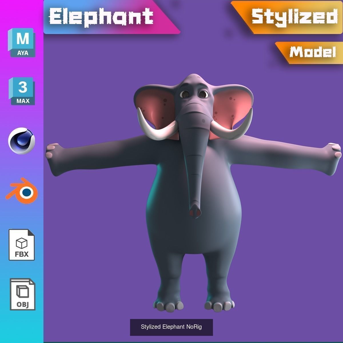 3D Model Collection Stylized Animals NoRig V3 VR / AR / low-poly | CGTrader