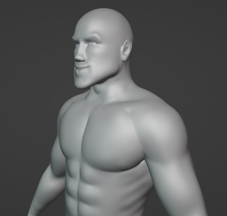 Giga Chad Base Model 3D model | CGTrader