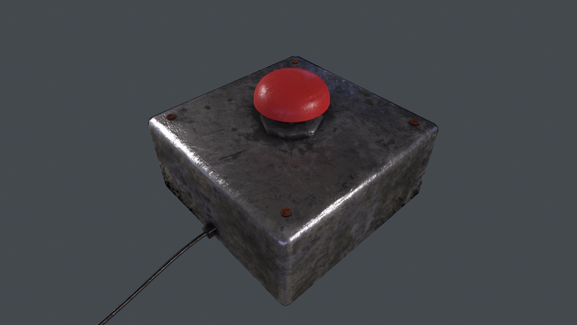 3D model Red Button 3D Model VR / AR / low-poly | CGTrader