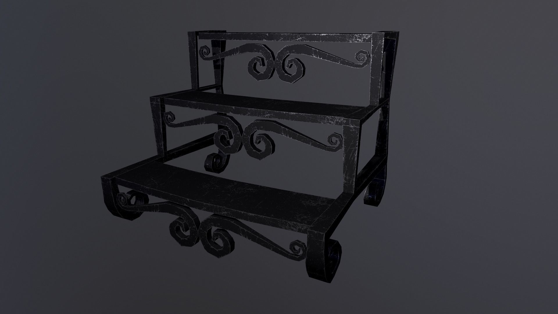 3D model Cartoon Metal Shelf Stand VR / AR / low-poly | CGTrader