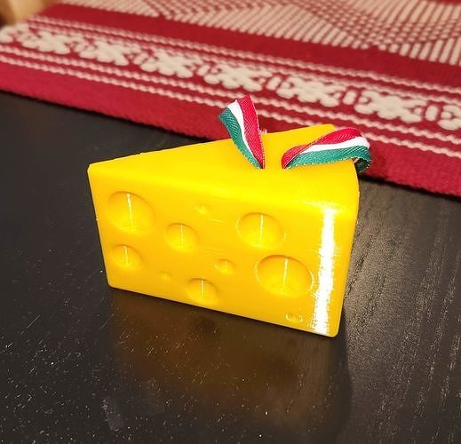 Cheese Wedge Christmas Ornament 3D model 3D printable | CGTrader