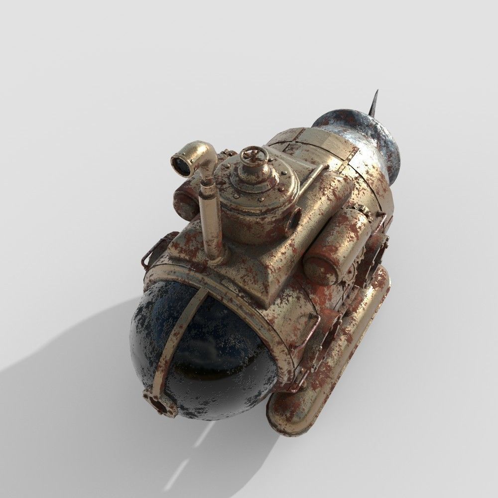 Steampunk Submarine 3D model | CGTrader
