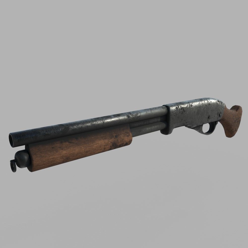 3D model Sawed Off Shotgun Low Poly VR / AR / low-poly | CGTrader