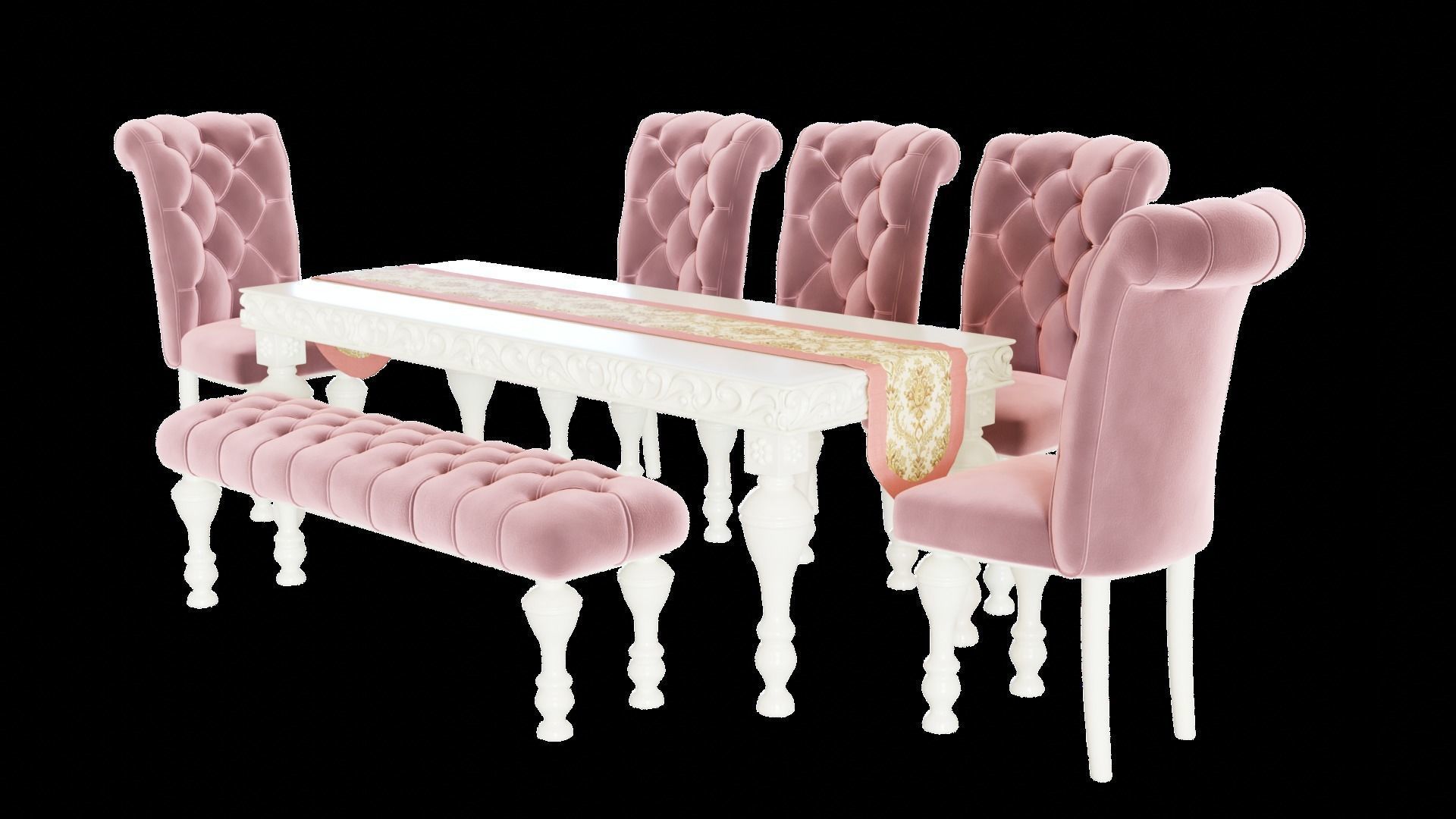 Dinning Chair-Table Set free 3D model | CGTrader