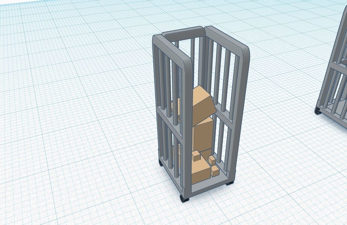 Roll Containers Scale H0 1-87 3D model 3D printable | CGTrader